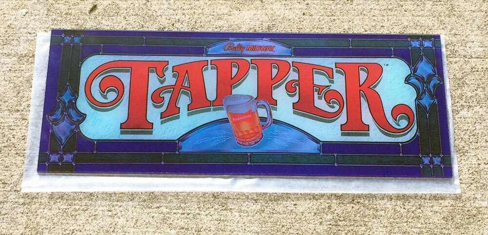 BRAND NEW TAPPER Arcade Machine MARQUEE Screen Print - High Impact ...