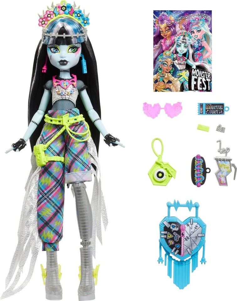 Monster High Monster Fest Doll, Frankie Stein with Glam Outfit **BRAND ...