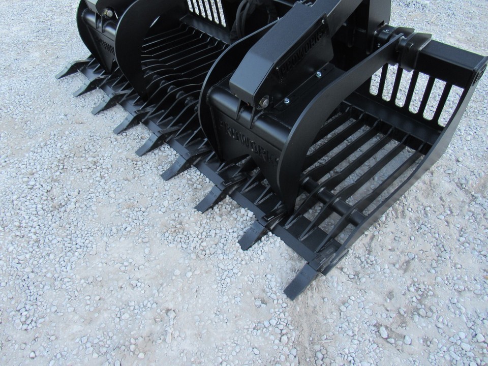 84" Severe Duty Rock Bucket Grapple with Teeth Fits Euro Global Quicke ...