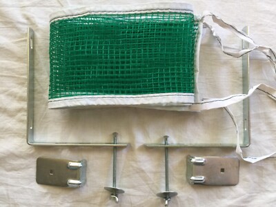 Vintage Harvard Ping Pong Table Tennis Net w/ Steel Clamps Posts ...