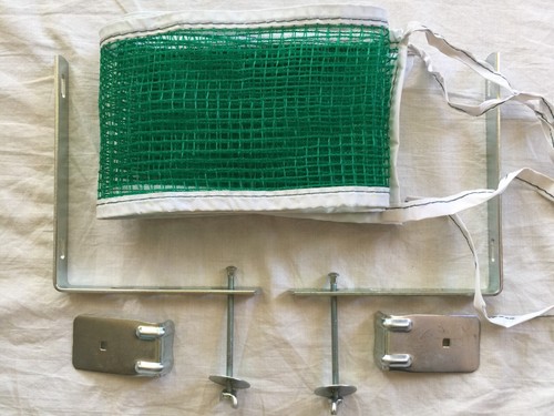 Vintage Harvard Ping Pong Table Tennis Net w/ Steel Clamps Posts ...