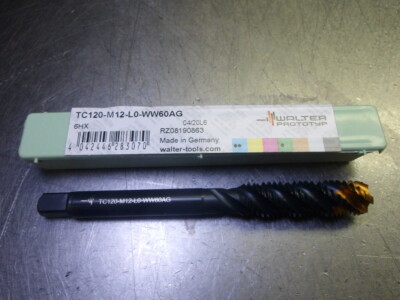Walter M12 4 Flute HSS-E Machine Tap .276" Shank TC120-M12-L0-WW60AG ...