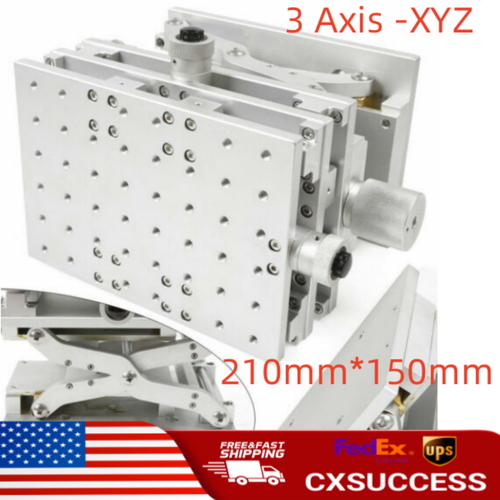 3 Axis-XYZ Moving Table For Lab Laser Marking Engraving Machine 210 mm ...
