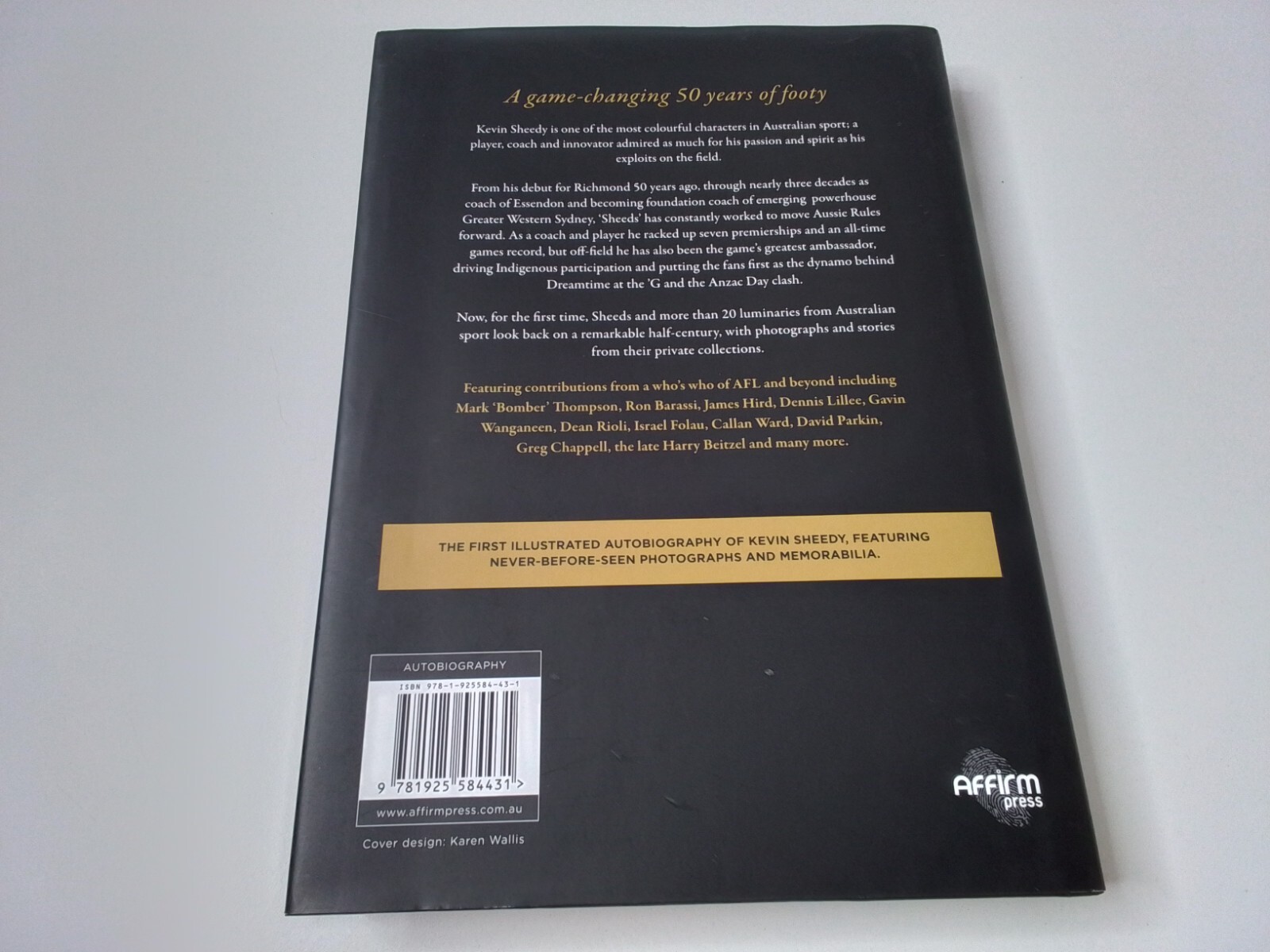 Kevin Sheedy Complete Illustrated Autobiography 50 Years of Footy ...