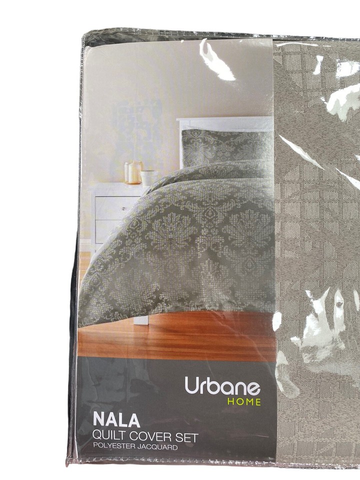 Urbane Home Nala Polyester Jacquard Queen Cover Set (Harris Scarfe ...