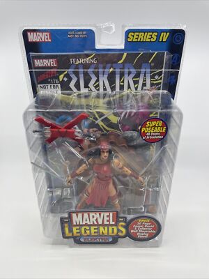 Marvel Legends Series 4 Elektra 6” Action Figure with Comic Book 2003 ...