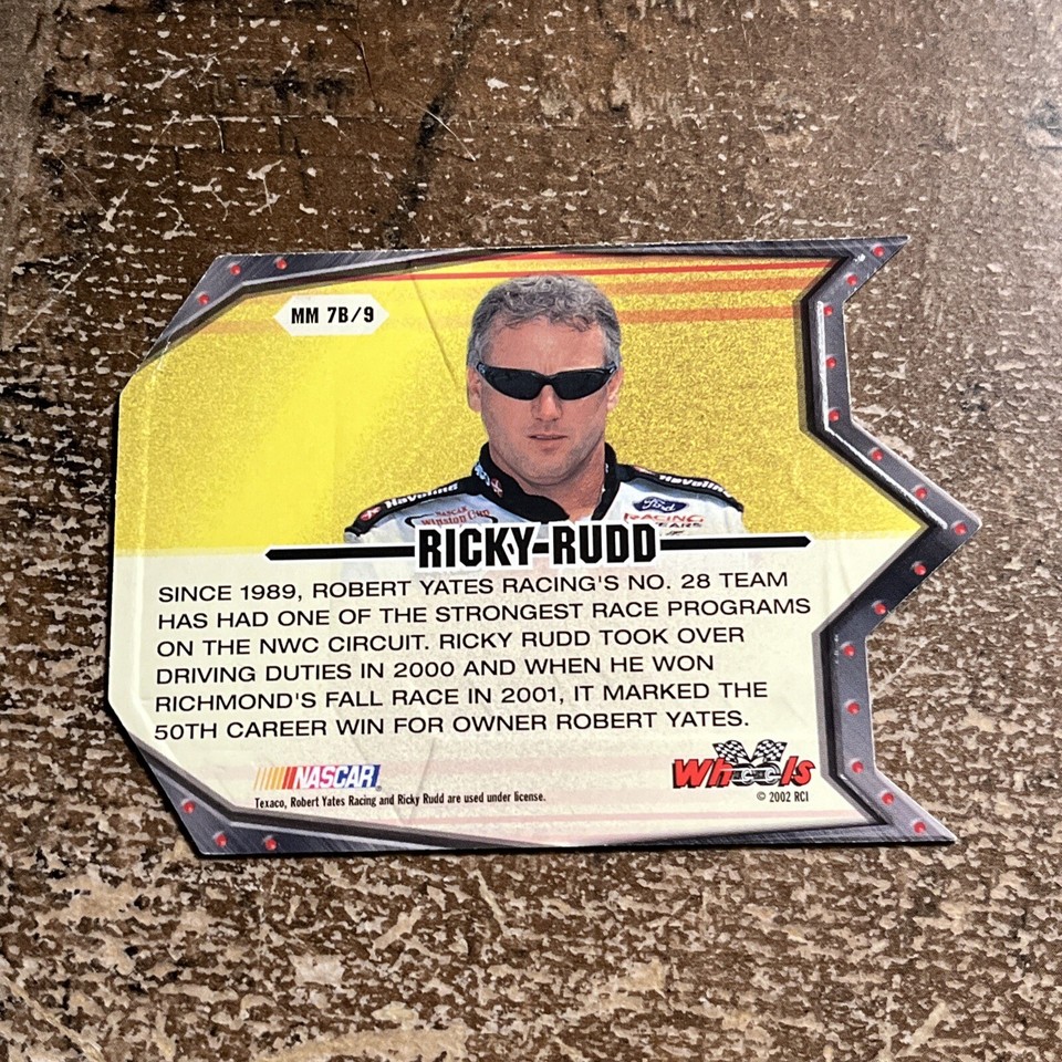 2002 Wheels High Gear Machine Ricky Rudd #MM7B NASCAR Racing | eBay