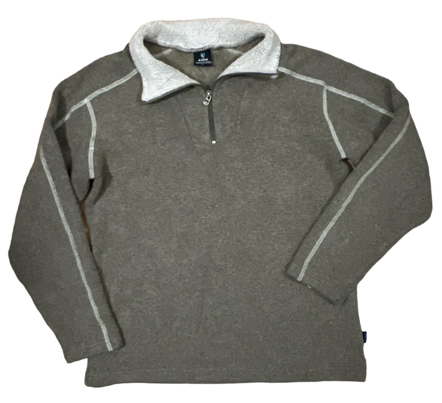 Kuhl Brown Alfpaca Fleece 1/4 Zip Acrylic Polyester Pullover Sweater ...