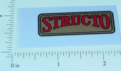 Structo Pre-War Metallic Gold/Red Logo Sticker ST-060 | eBay