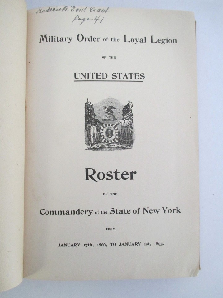 Bound MILITARY PUBLICATIONS, General Frederick Dent Grant Signed Book ...