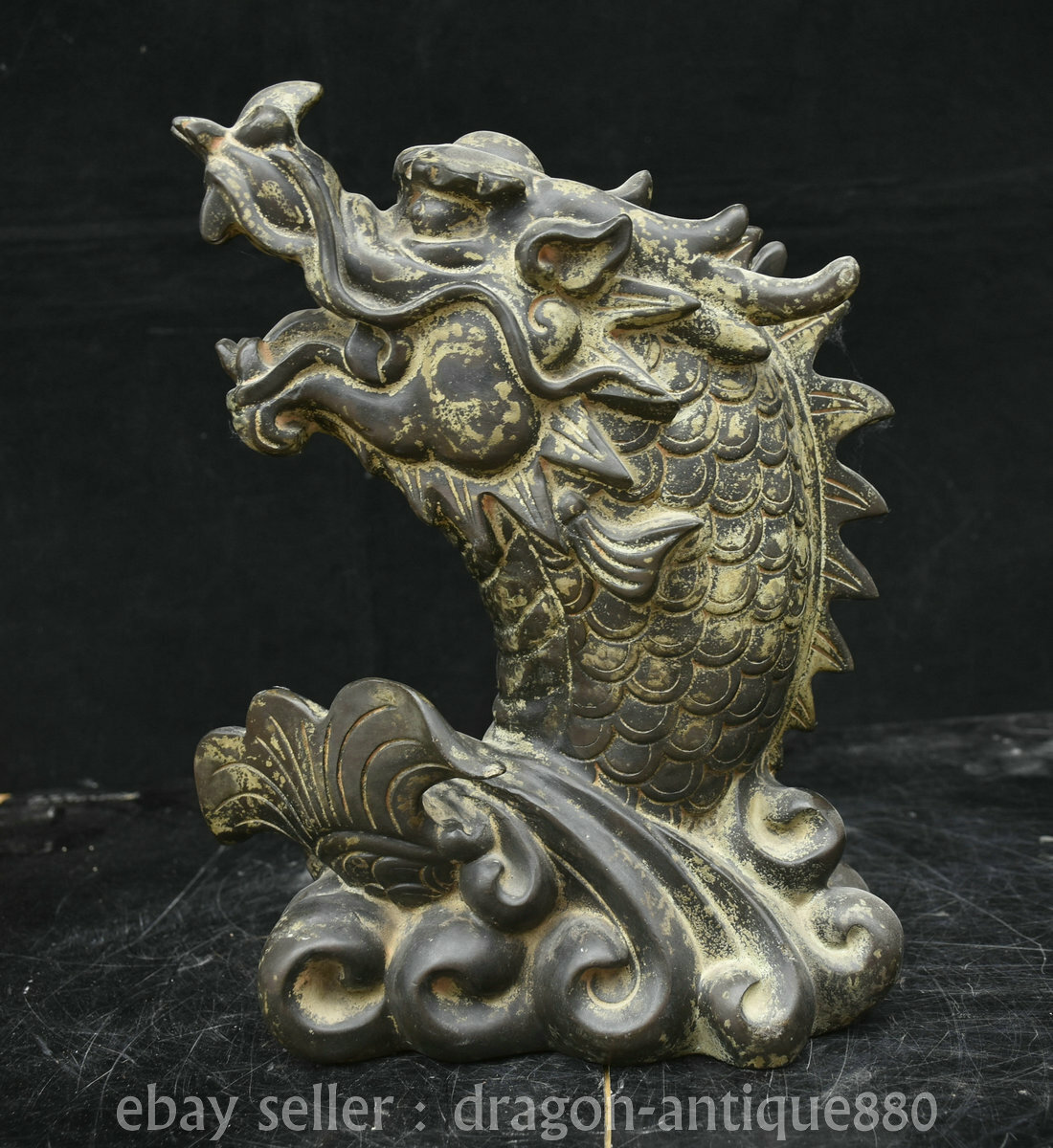 Chinese Dragon Head Sculpture