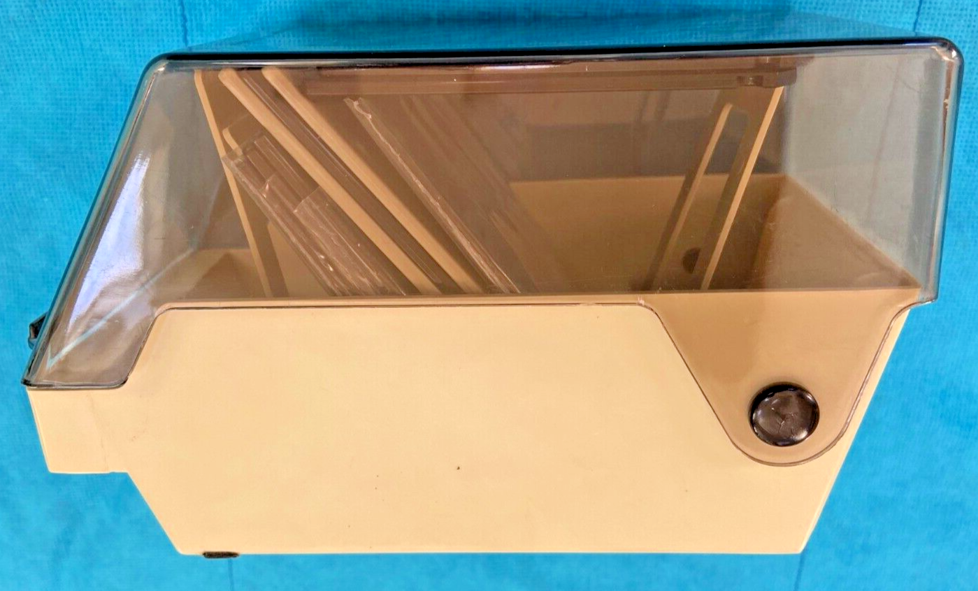 3.5" 3 1/2" Floppy Disk Storage Box with 9 Blanks and 3 Dividers VTG ...