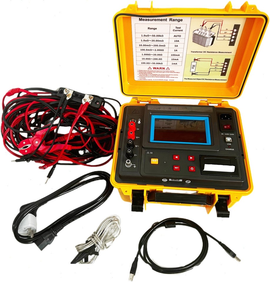 Digital Transformer DC Resistance Tester with Built-in Printer Touch ...