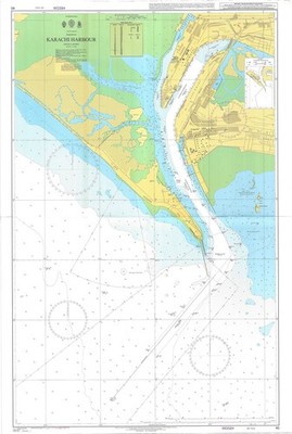 40 Karachi Harbour Pakistan Chart Map Maritime Nautical Marine Paper ...