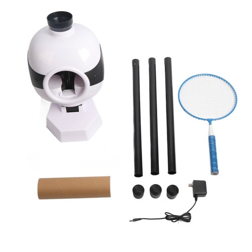 (White Black)Automatic Badminton Pitching Machine Portable Adjustable ...