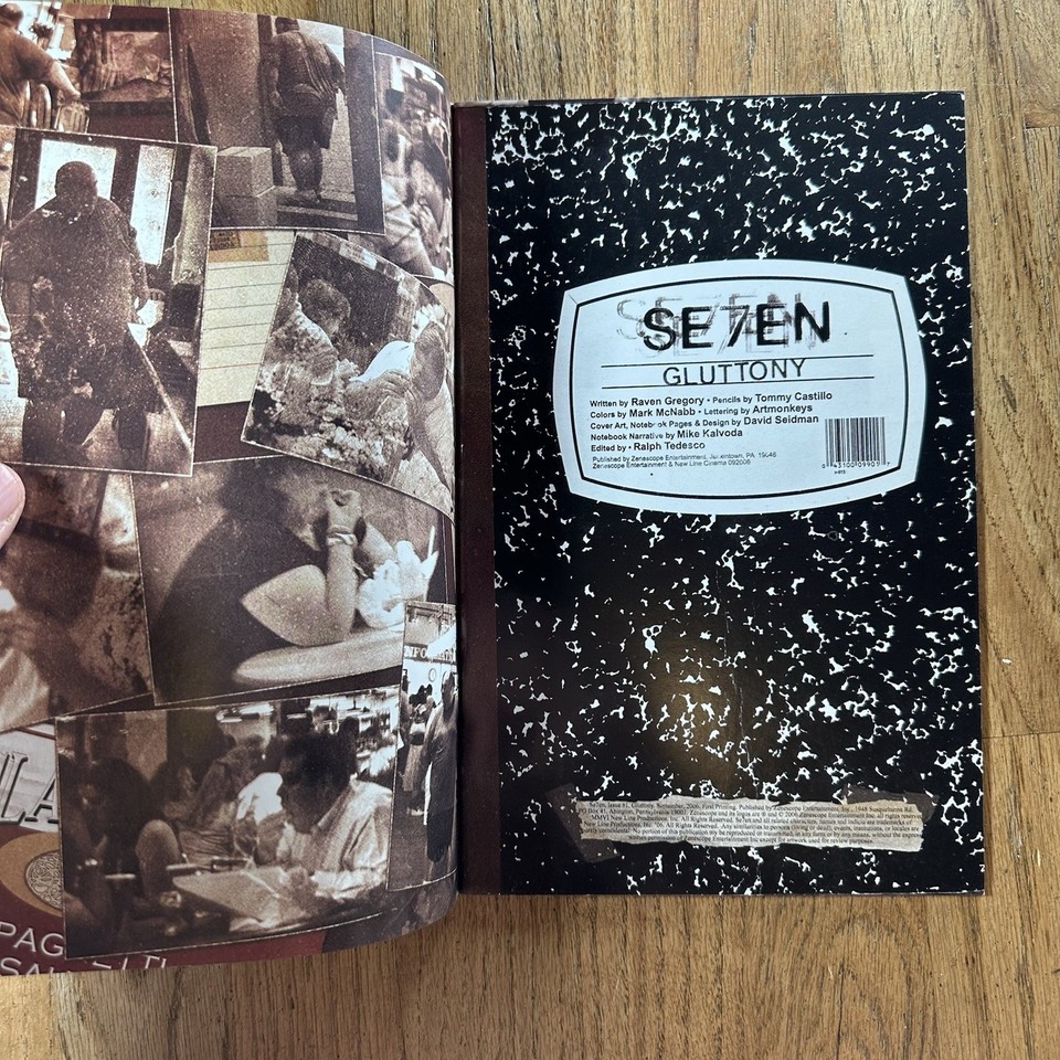 Se7en #1 Gluttony Brad Pitt David Fincher Movie RARE Zenescope Comics ...