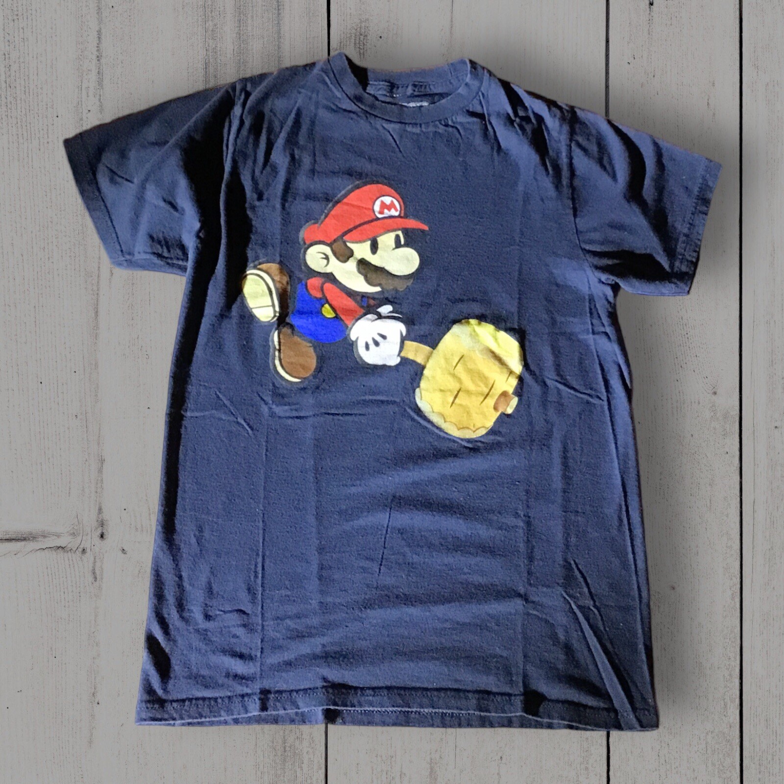 2014 Nintendo Mario Men's Paper Hammer T-shirt Small … - Gem