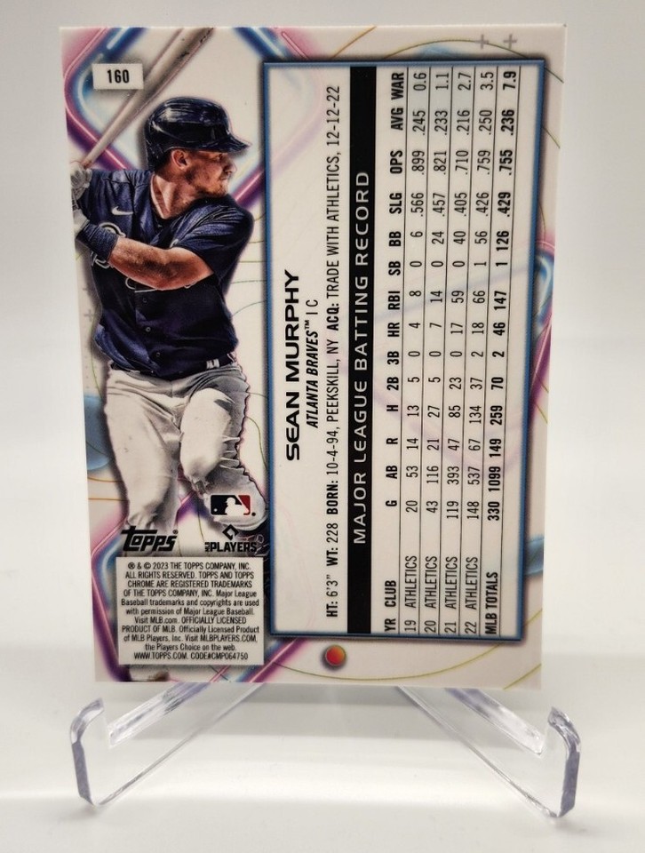 SEAN MURPHY TOPPS CHROME COSMIC BASE ATLANTA BRAVES #160 | eBay