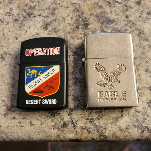 Vintage Desert Shield Operation and Eagle Double Flame Flip-Top ...