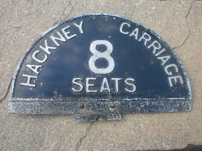 GREAT BRITAIN ENGLAND LONDON BLACK CAB HACKNEY CARRIAGE # 8 SEATS (2 ...