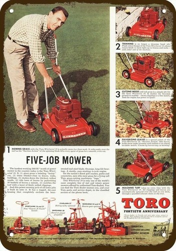1955 TORO WHIRLWIND 18 Lawnmower Vintage-Look DECORATIVE REPLICA METAL ...
