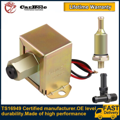 Inline Electric External Fuel Pump Universal 12V Low Pressure 2.5-4 PSI ...