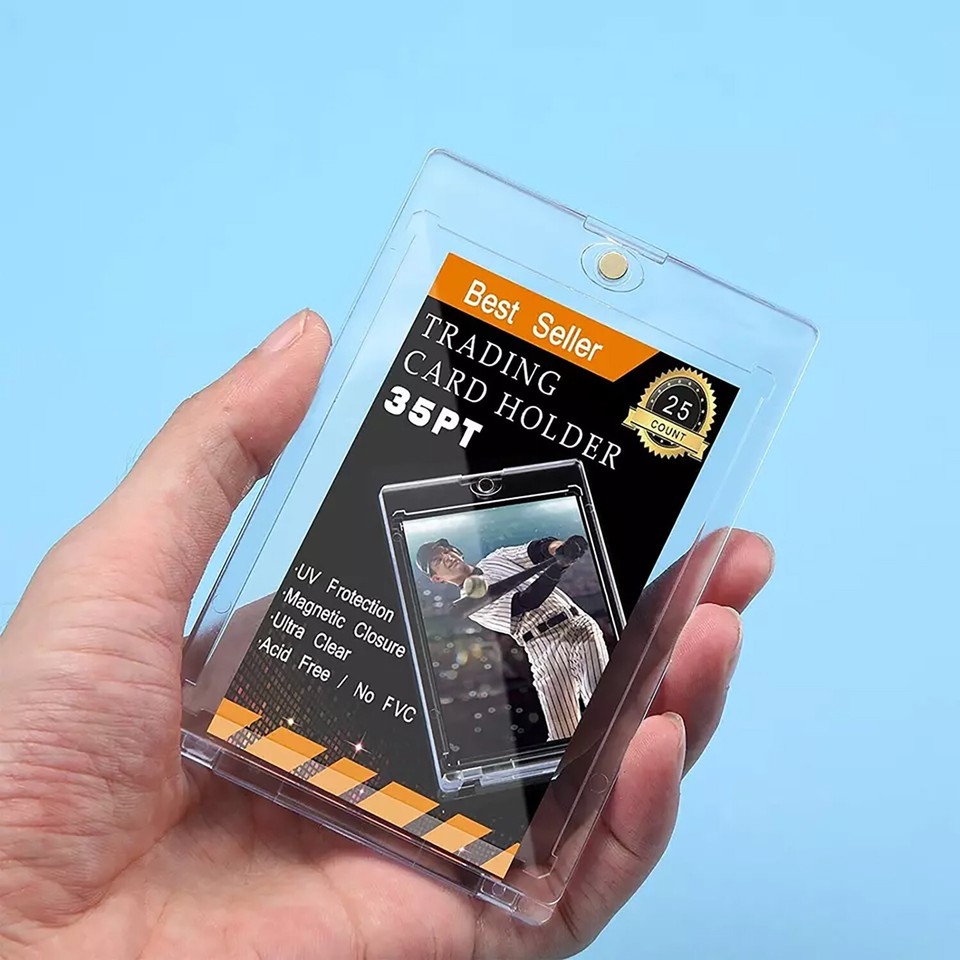 30 pack Magnetic Trading Sports Card Holders 35pt One-Touch UV Protection | eBay