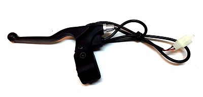 LEFT BRAKE LEVER W/ 2 WIRES BLACK PLASTIC E BIKE POCKET BIKE MINI ...