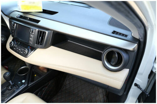 Fit For 2013-2018 Toyota RAV4 Carbon Fiber Vinyl Co-Pilot Dashboard ...