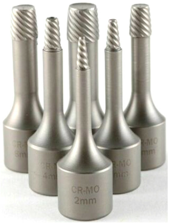 6pc 3/8" DRIVE IMPACT SCREW EXTRACTOR SET MM BOLT REMOVER SET SPIRAL ...