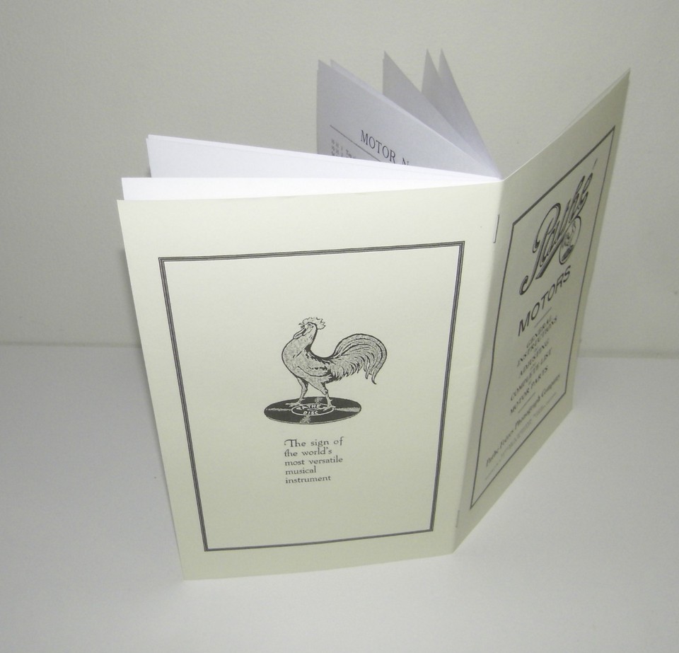 Pathe Phonograph Gramophone Motors Parts & Adjusting Instruction Manual ...