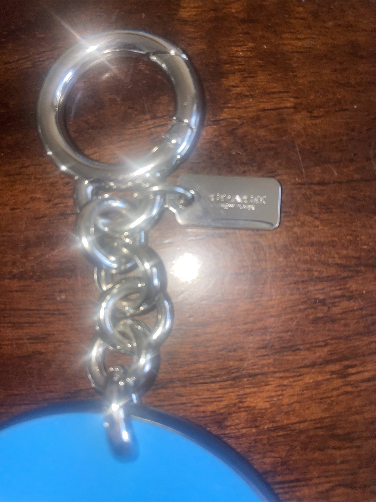 COACH Leather WINKY EMOJI HANGTAG Bag PURSE CHARM Key… - Gem