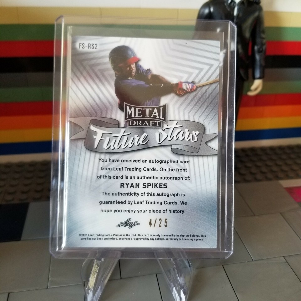 2021 Leaf Metal Draft Ryan Spikes Rays Purple Future Stars Auto /15 SP ...