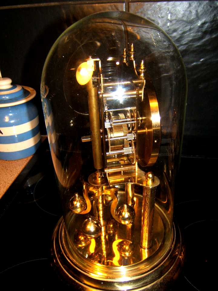 400 day anniversary/Torsion clock by HUGO KERN GERMANY CERAMIC ENAMEL ...