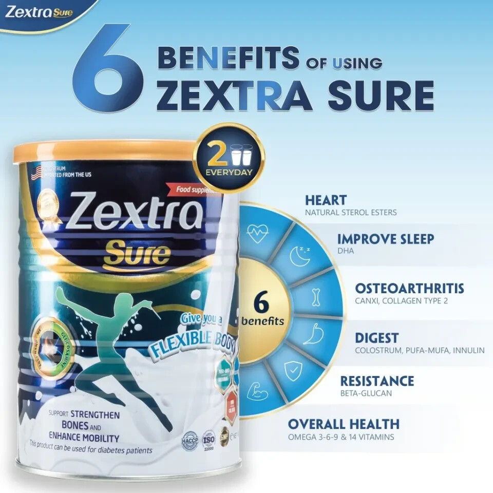 8 x 400g Zextra Sure Milk For Knee, Back Pain, Strengthen Bone EXPRESS ...