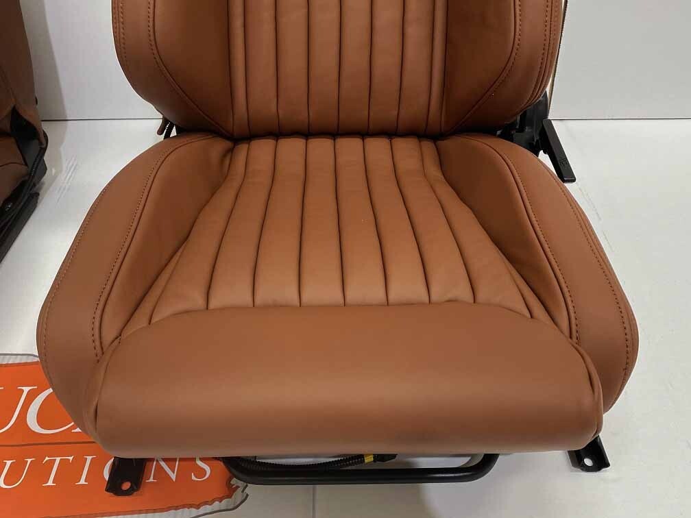 Land Rover Defender RXI Low Base Pair Fluted Tan Leather Heated Front Seats