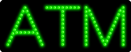 LED Neon Sign ATM 20"L x 8"H #22327 | eBay