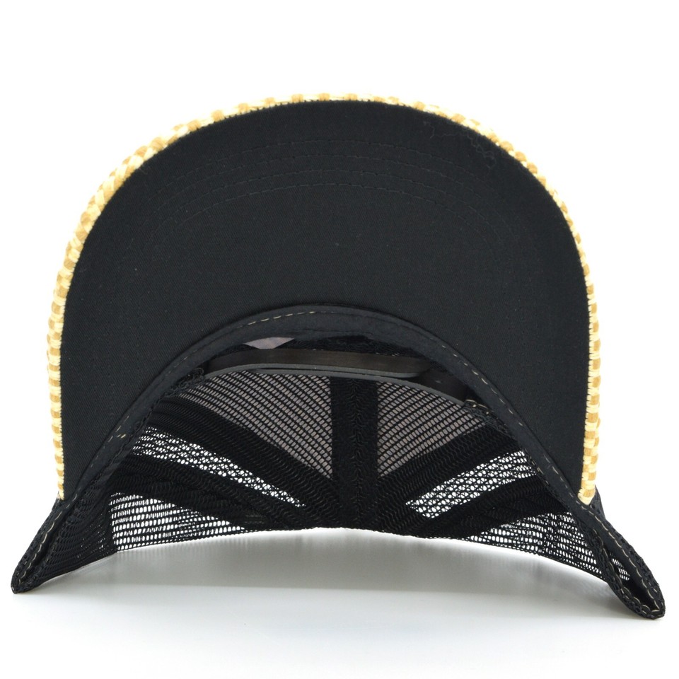 Longhorn Bull Embroidery New Hat Straw TL Mesh Trucker Snapback Western ...