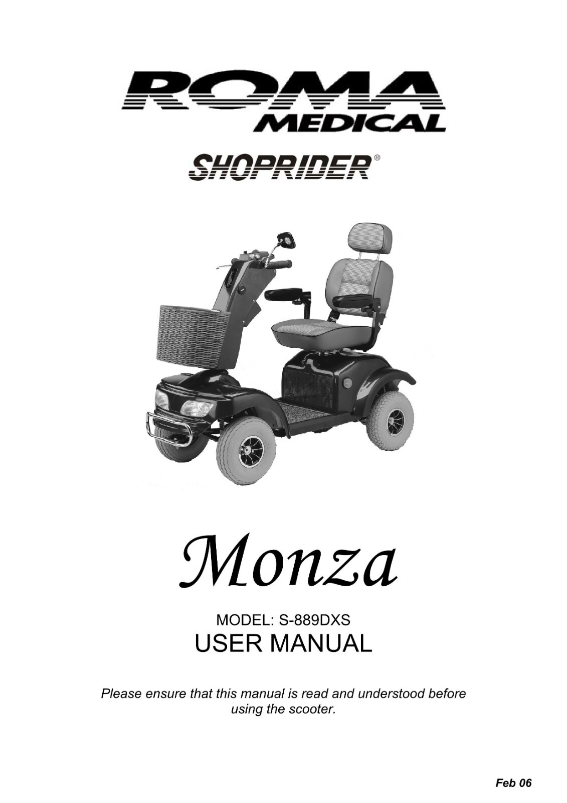 SHOPRIDER MOBILITY SCOOTER - OWNERS MANUAL - PRINTED TO ORDER | eBay UK