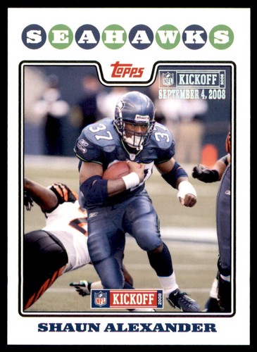 Shaun Alexander 2008 Topps Silver Holofoil Card# 517 SN#:0406/1349 | eBay