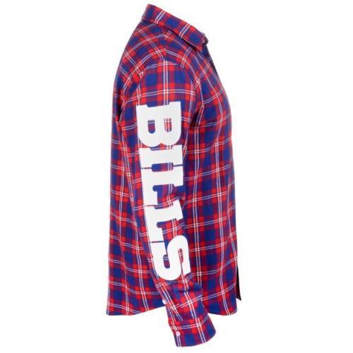 NFL WORDMARK FLANNEL Team Logo Long Sleeve Shirt Officially Licensed ...