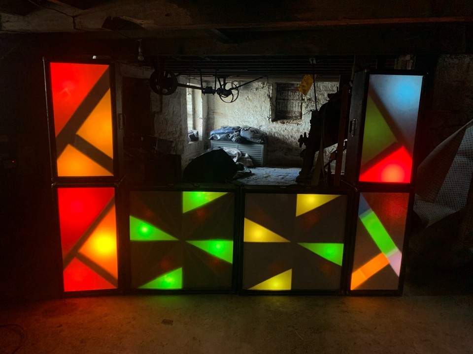 retro disco light boxes with light controllers and all necessary leads ...