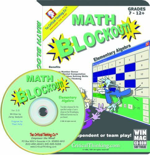 Math Blockout! Ser.: Math Blockout! Elementary Algebra - Single Home ...