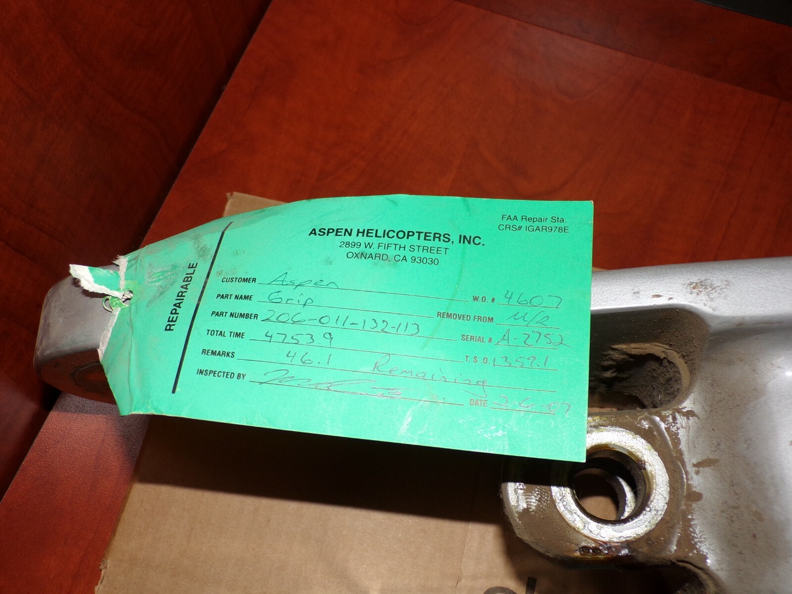 Bell 206 Helicopter Rotor Blade Grips 206-011-132-113 for sale online ...