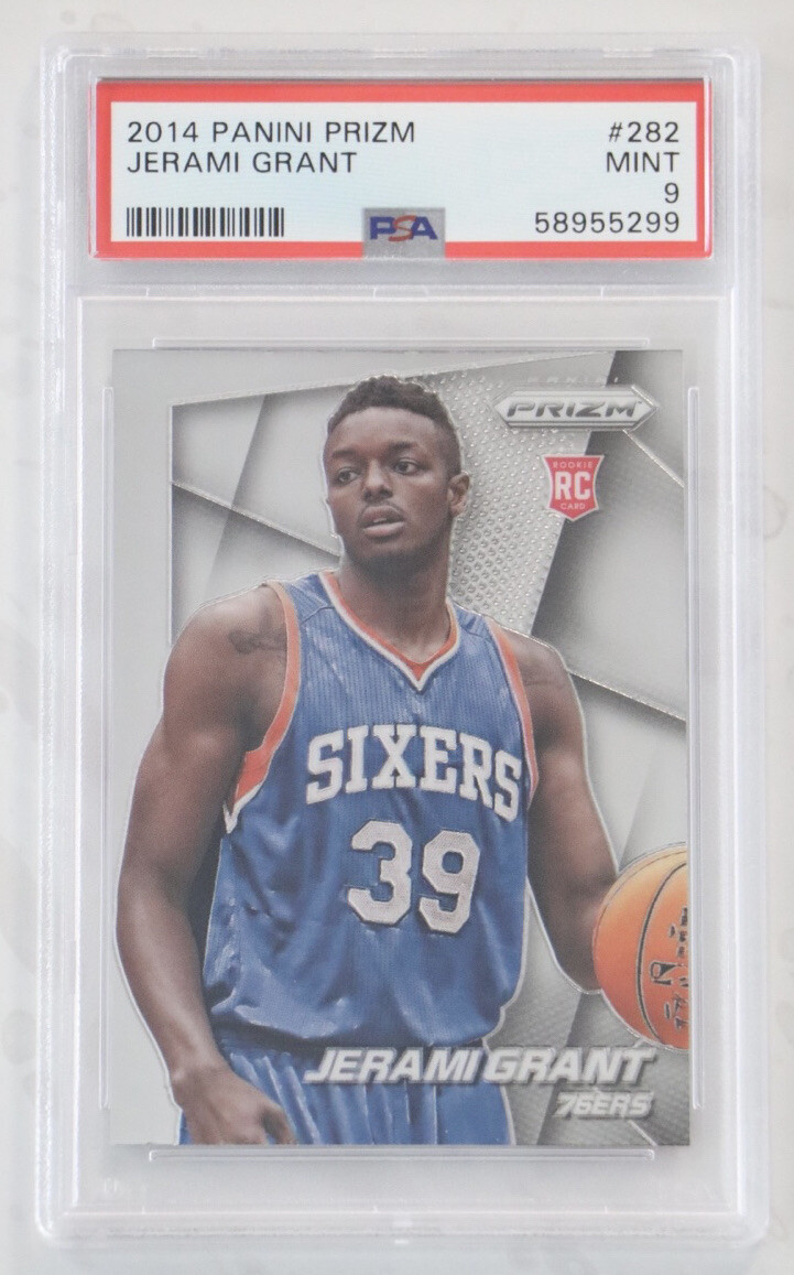 2014 Panini Prizm Jerami Grant Rookie RC #282 PSA 9 Mint Philadelphia ...
