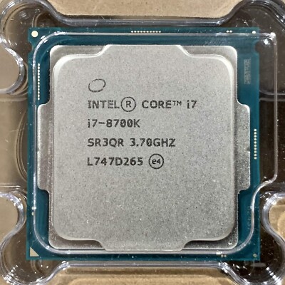 Intel Core i7-8700K Processor CPU SR3QR 3.7GHz, 6 Cores, Socket LGA1151 ...