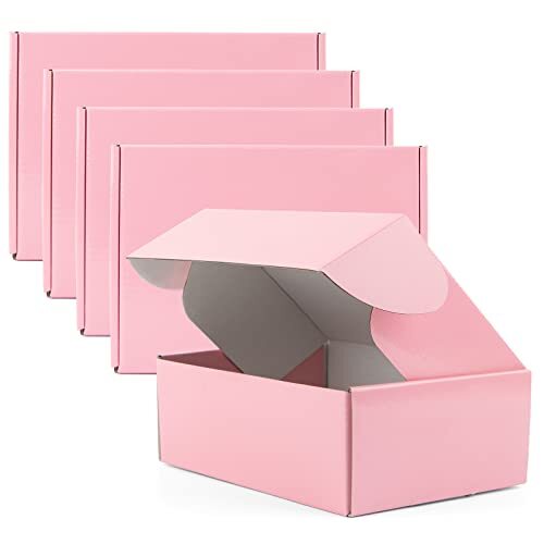 26 Pack Pink Shipping Boxes Cardboard Mailer Boxes for Packaging Gift ...