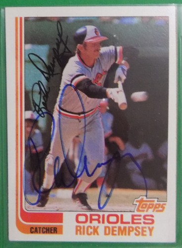 Rick Dempsey Baltimore Orioles 1982 Autographed Card | eBay