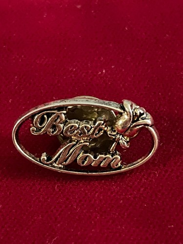 Oval Cut Out Script Best Mom With Flower Tie Lapel Pin 1 Ebay
