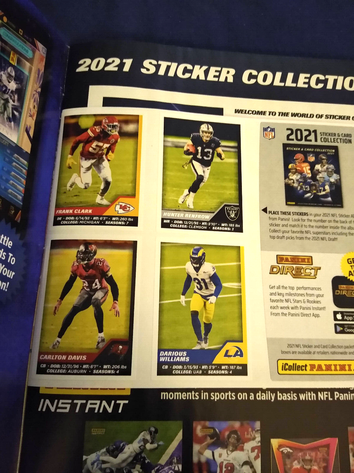 Panini NFL Sticker Album, Sticker & Card Collection 2021 🏈 613297986386 ...